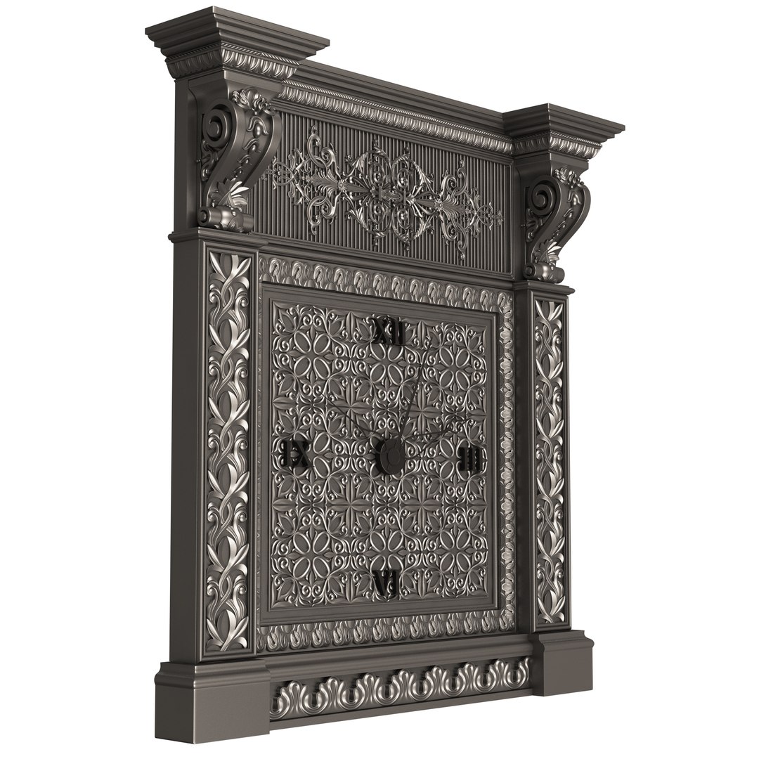 Classic Clock 02 Chrome Model - TurboSquid 2137254
