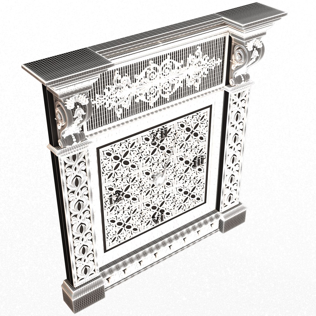 Classic Clock 02 Chrome Model - TurboSquid 2137254