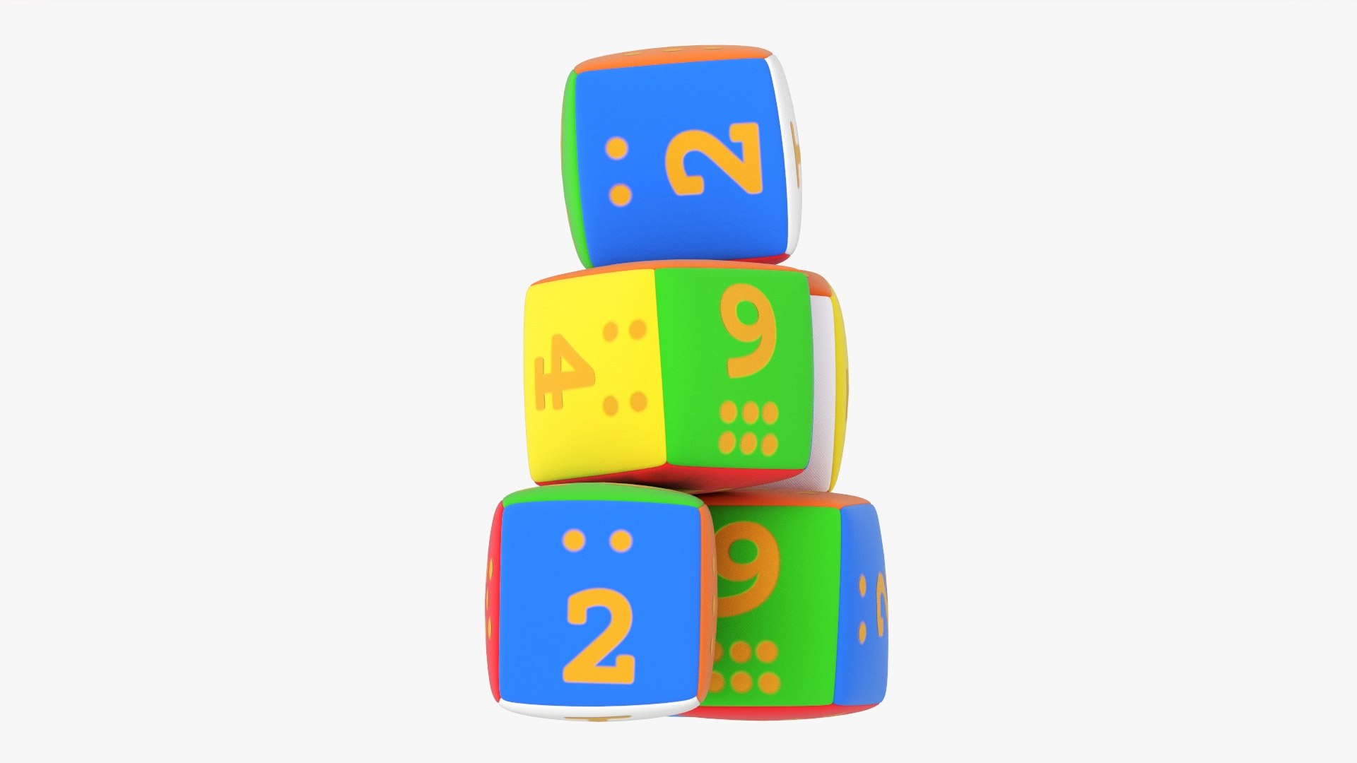 3D Baby Cubes Soft With Numbers 03 - TurboSquid 1738737