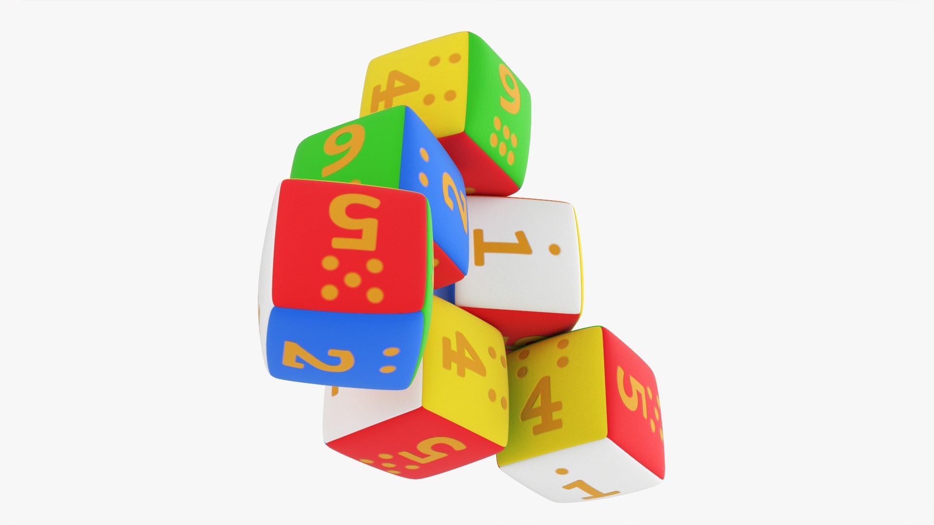 3D Baby Cubes Soft With Numbers 03 - TurboSquid 1738737