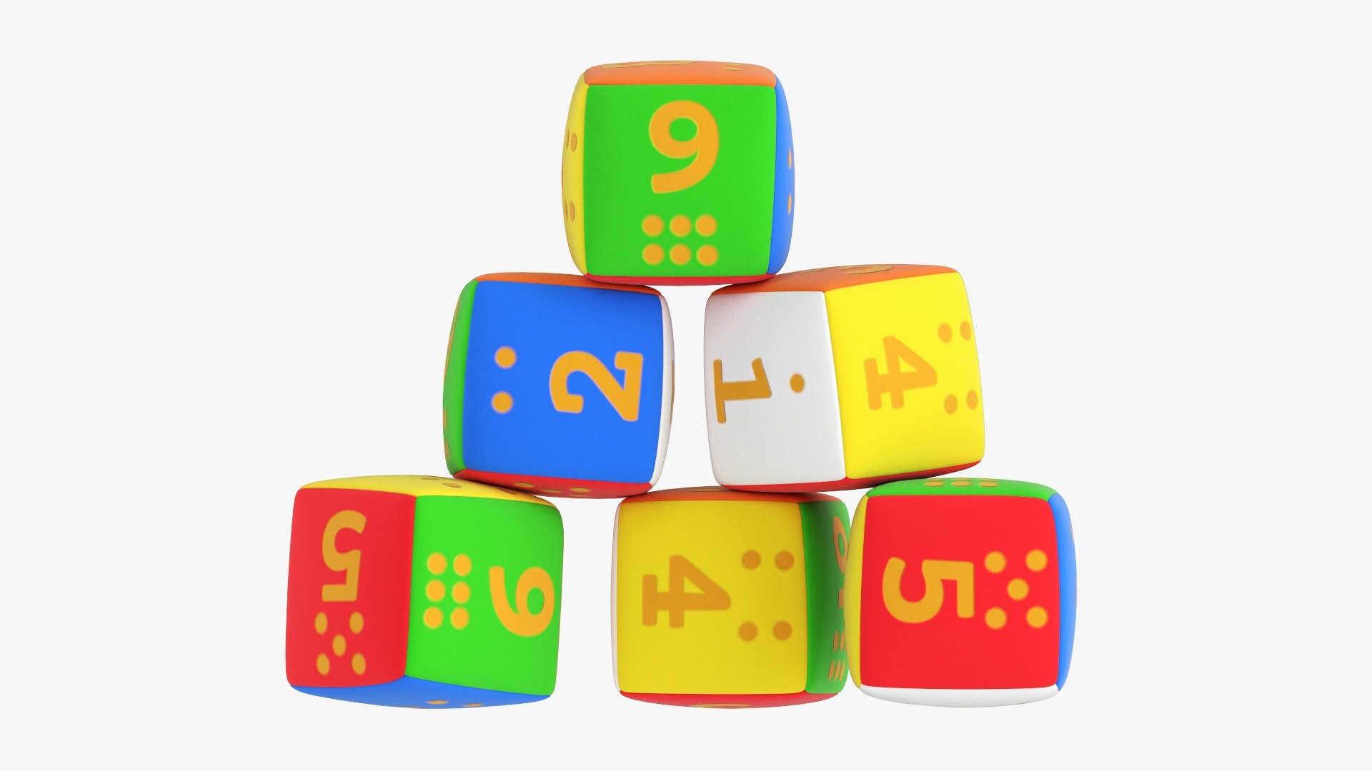 3D Baby Cubes Soft With Numbers 03 - TurboSquid 1738737