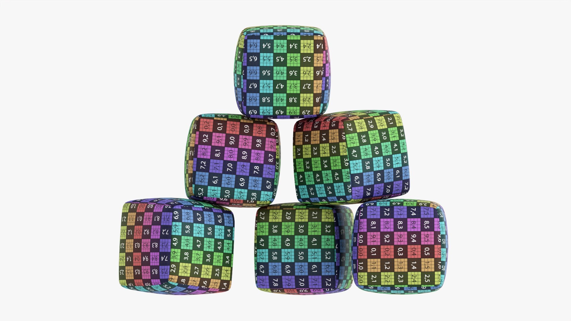 3D Baby Cubes Soft With Numbers 03 - TurboSquid 1738737