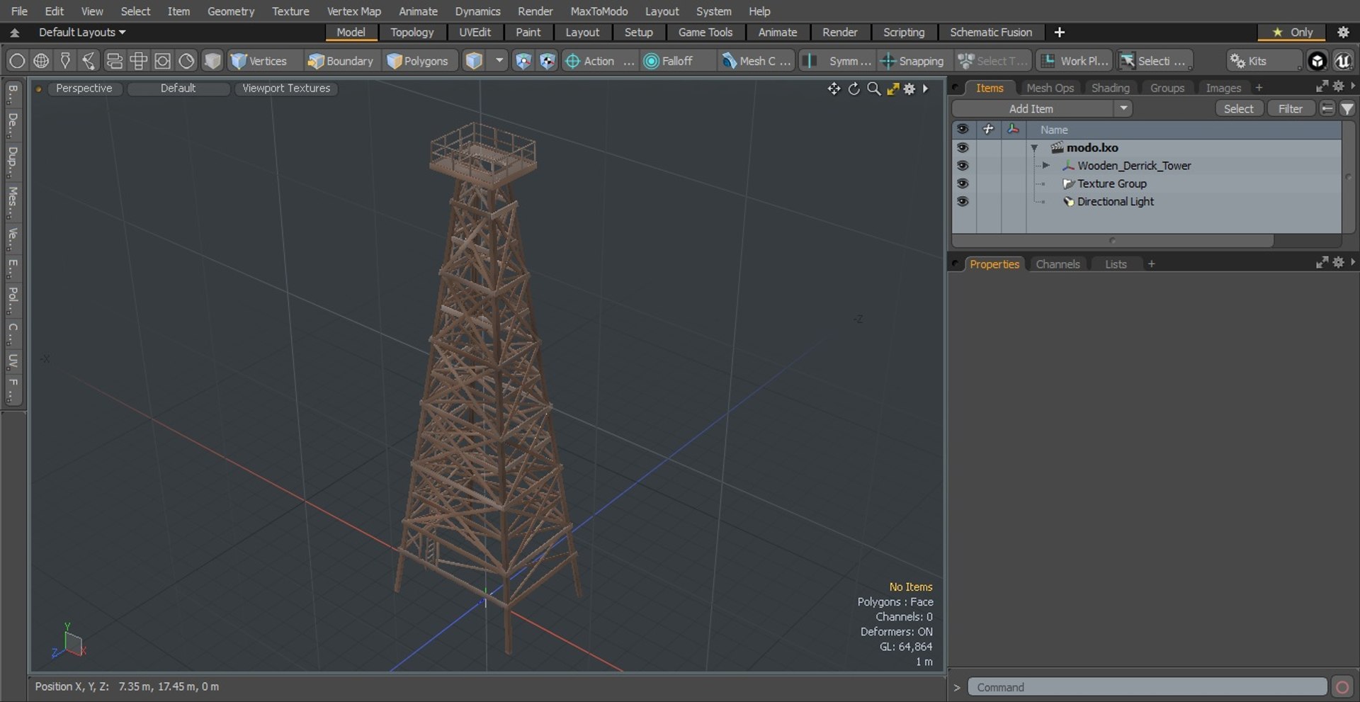 3D Wooden Derrick Tower model - TurboSquid 1987033