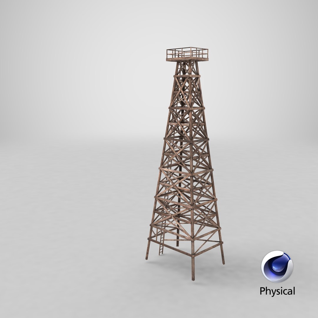 3D Wooden Derrick Tower model - TurboSquid 1987033