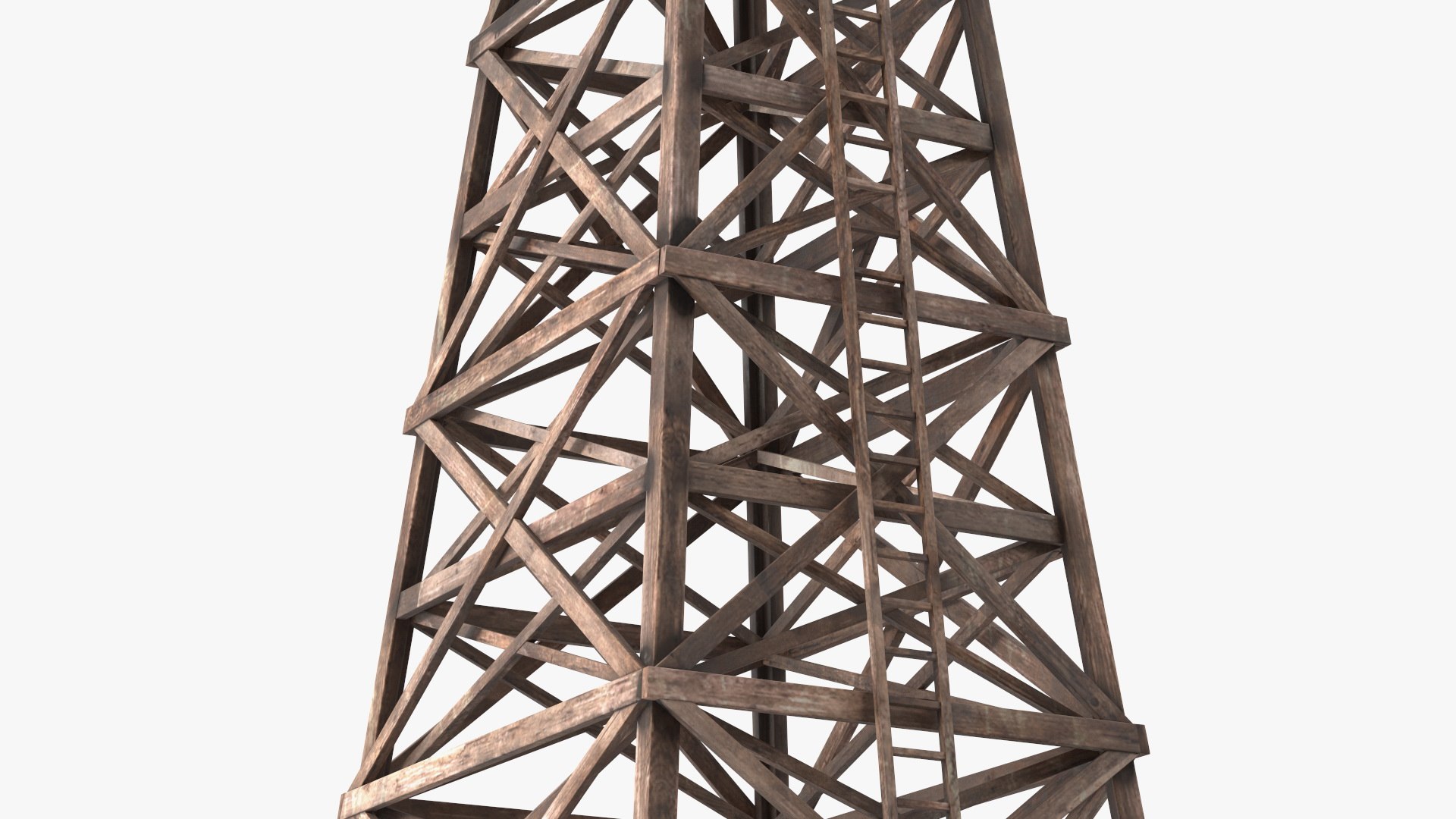 3D Wooden Derrick Tower Model - TurboSquid 1987033