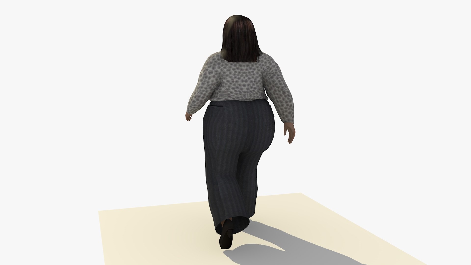 Realistically Walking Asian Woman Model - TurboSquid 1590059