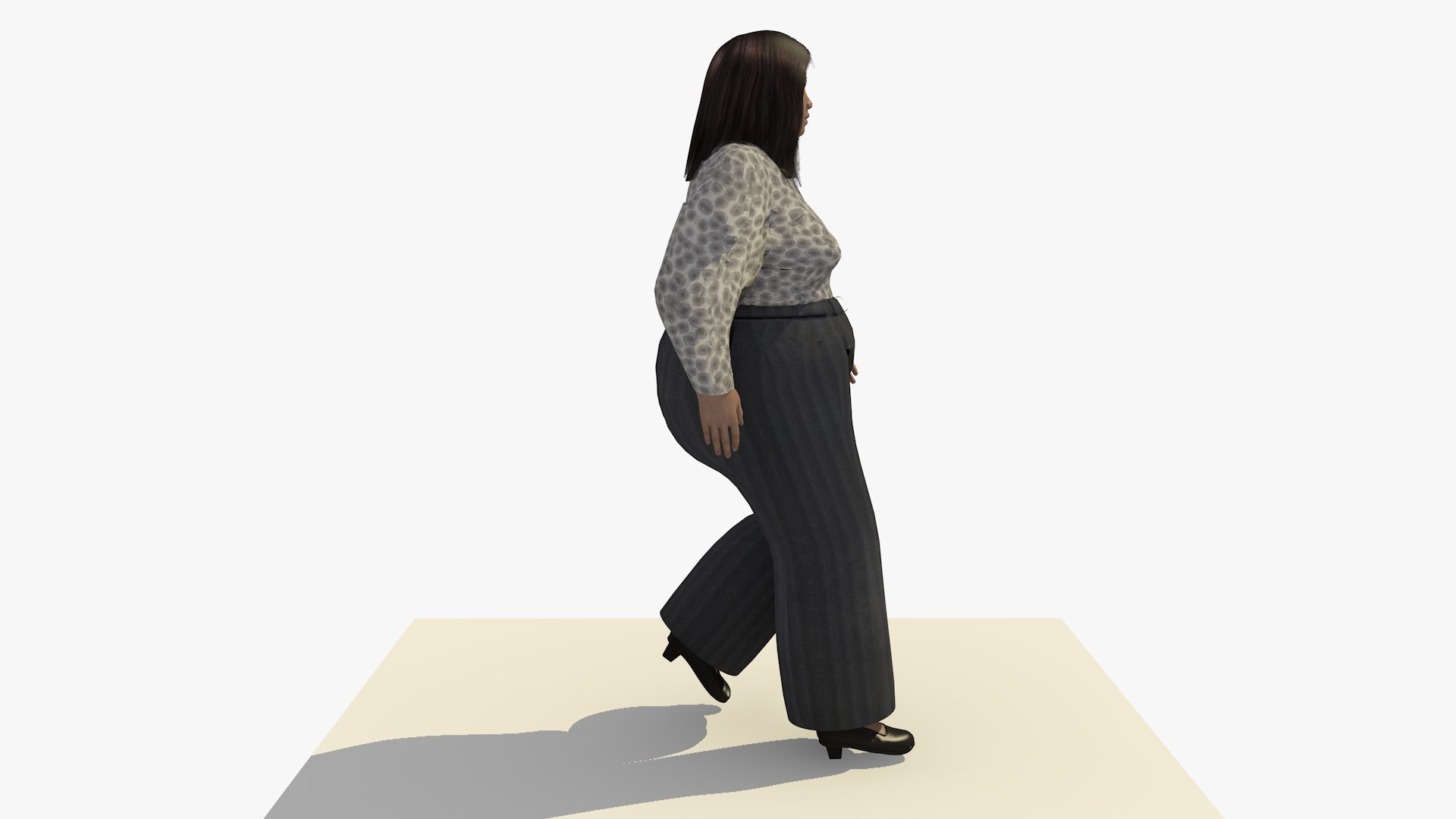 Realistically Walking Asian Woman Model - TurboSquid 1590059