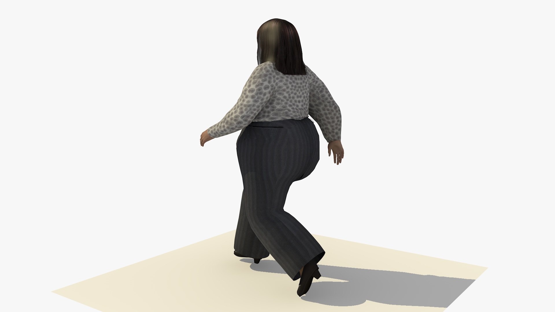 Realistically Walking Asian Woman Model - TurboSquid 1590059