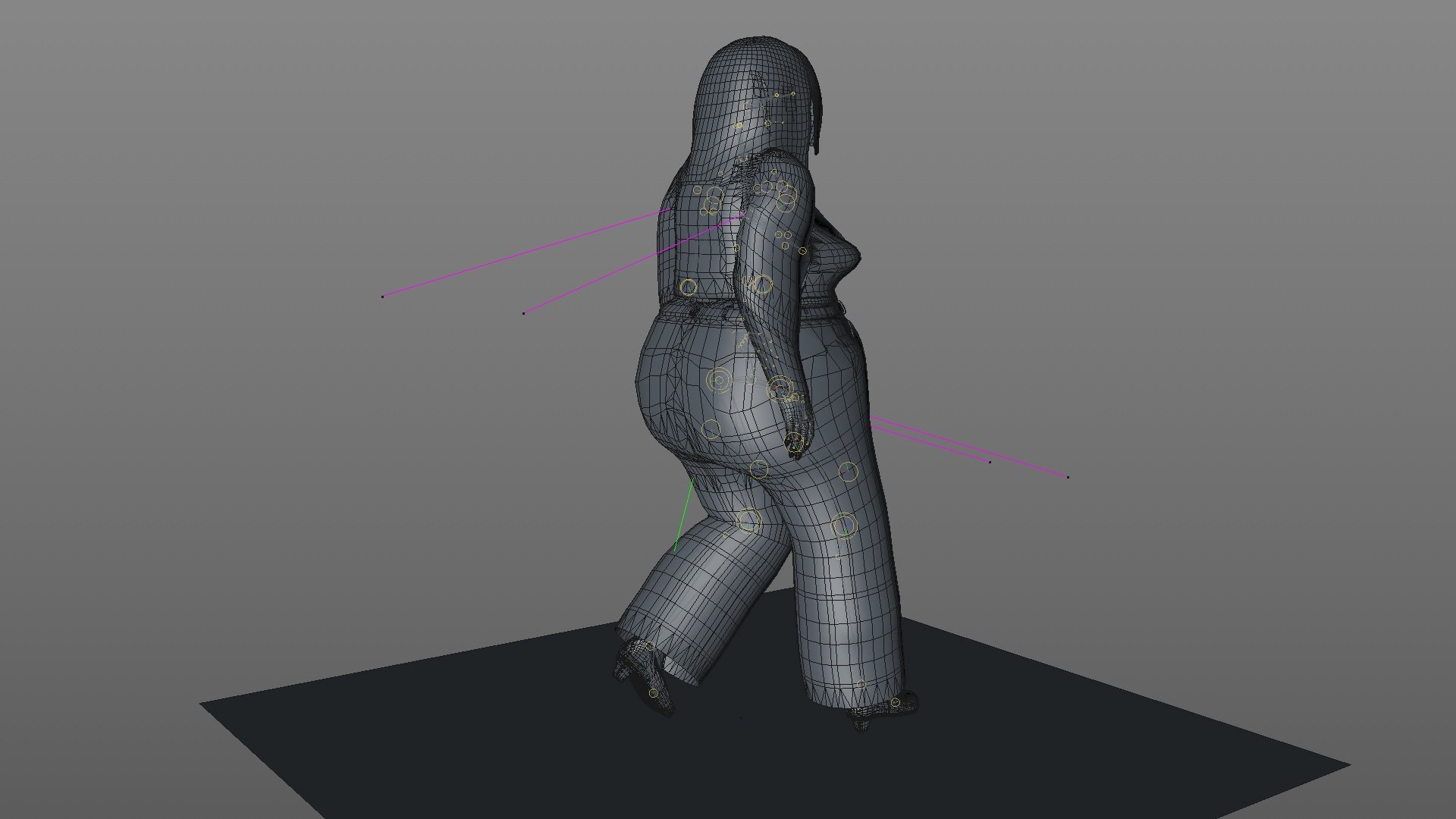 Realistically walking asian woman model - TurboSquid 1590059