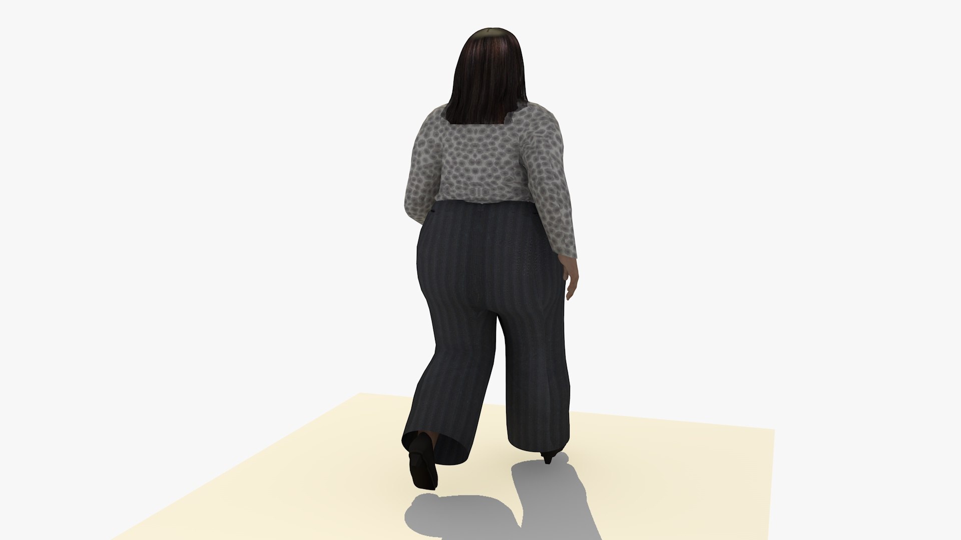 Realistically Walking Asian Woman Model - TurboSquid 1590059
