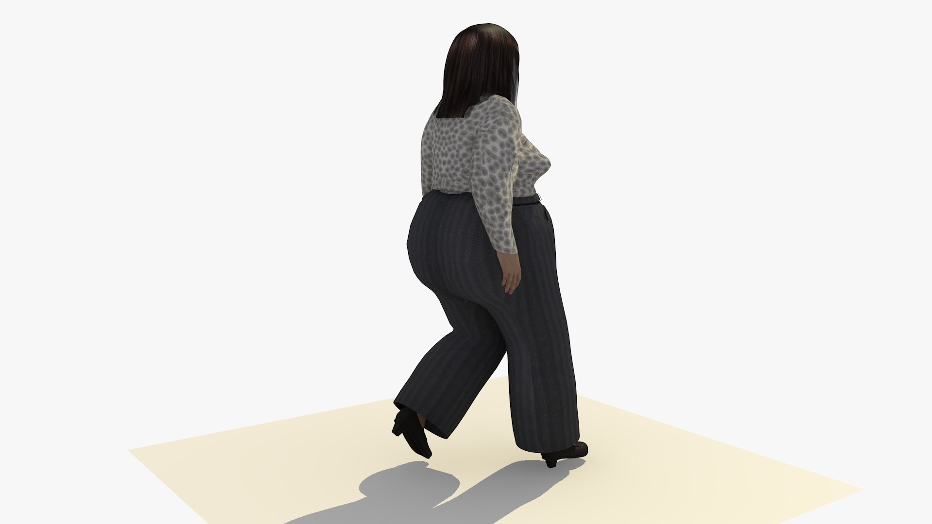 Realistically Walking Asian Woman Model - TurboSquid 1590059