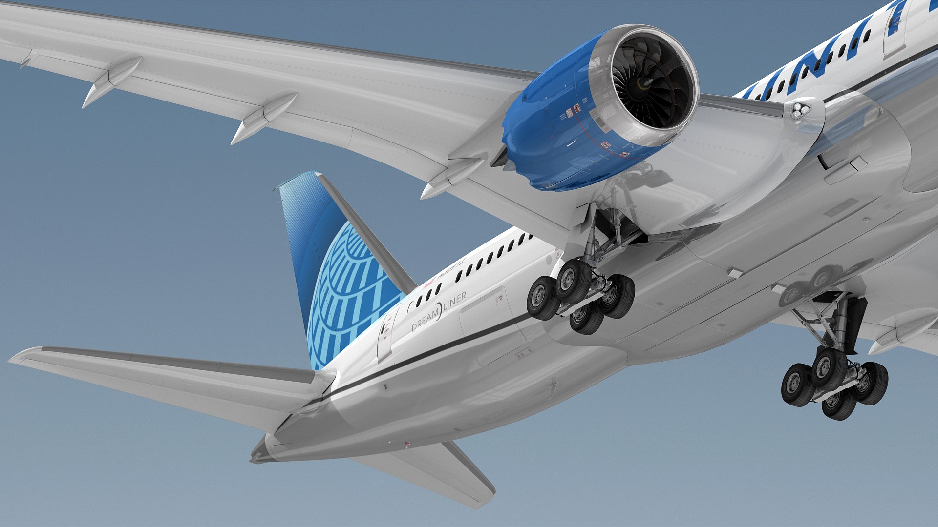 Boeing 787-8 United Airlines 3D Model - TurboSquid 2003527