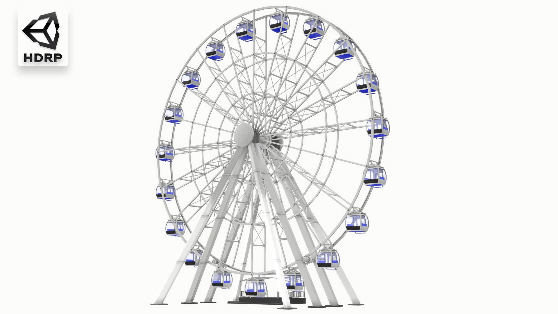 3d Unity Compatible Ferris Wheel Unity Hdrp Turbosquid 2211353