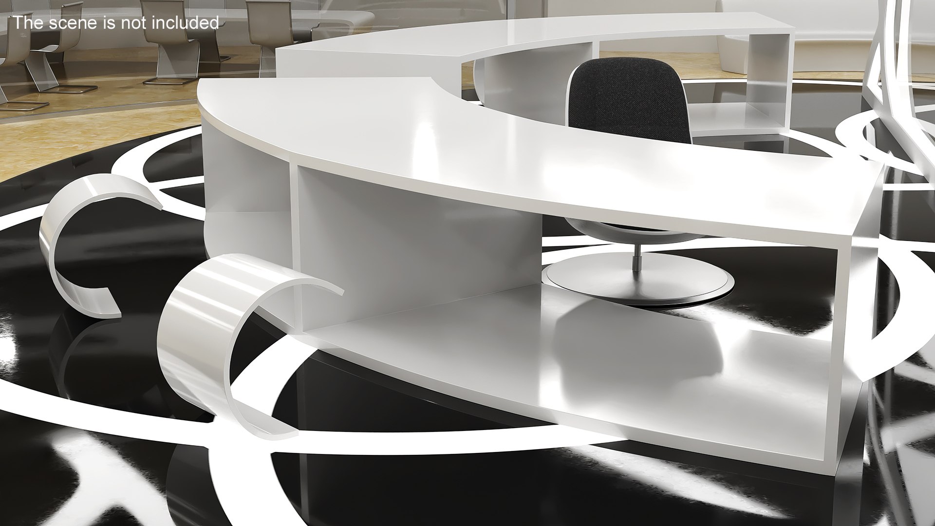 C-Shaped Stool And Table 3D - TurboSquid 2319501