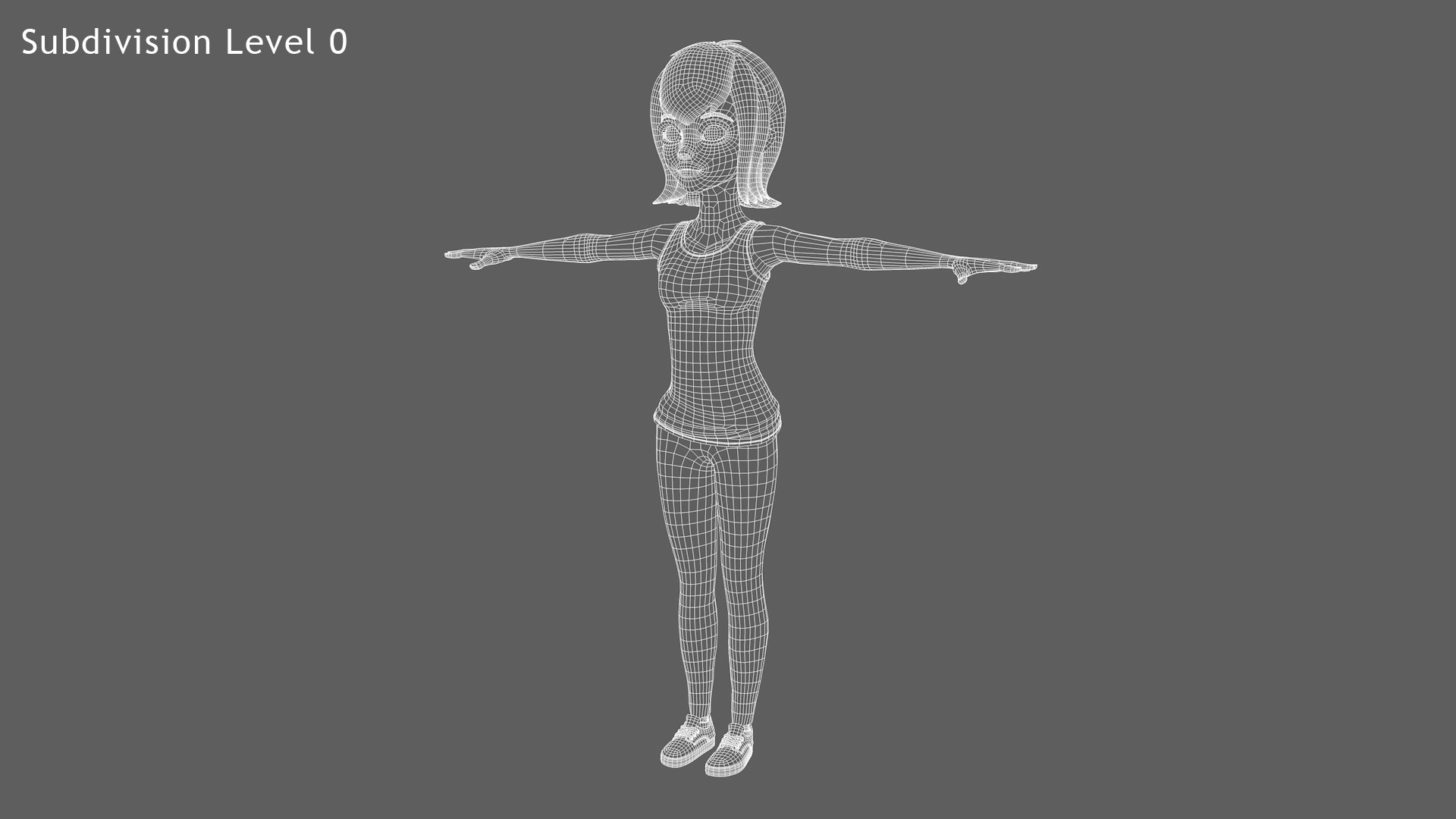3D female cartoon character annie model - TurboSquid 1638592