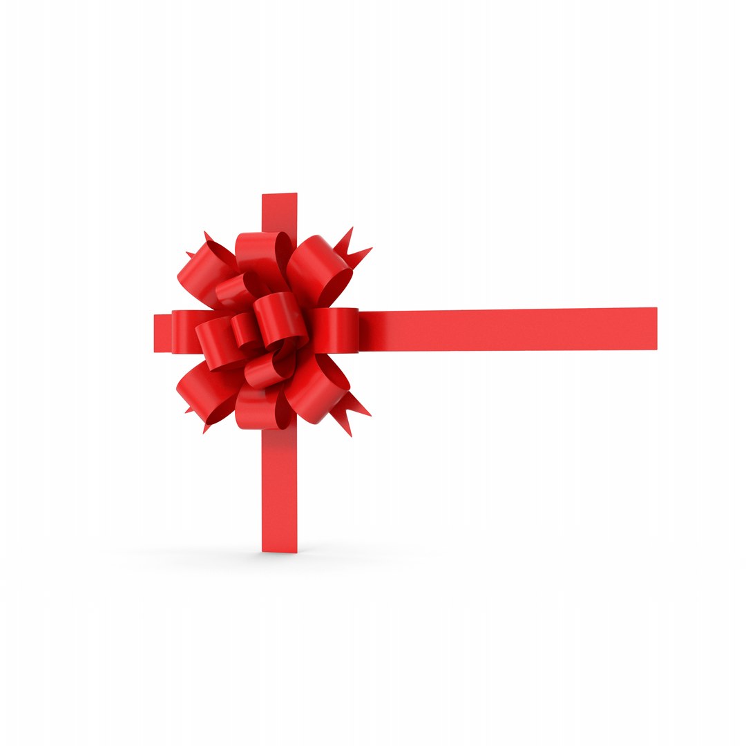 Red Gift Bow Ribbon 3D - TurboSquid 2233345