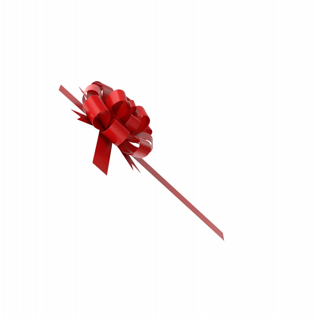 Red Gift Bow Ribbon 3D - TurboSquid 2233345