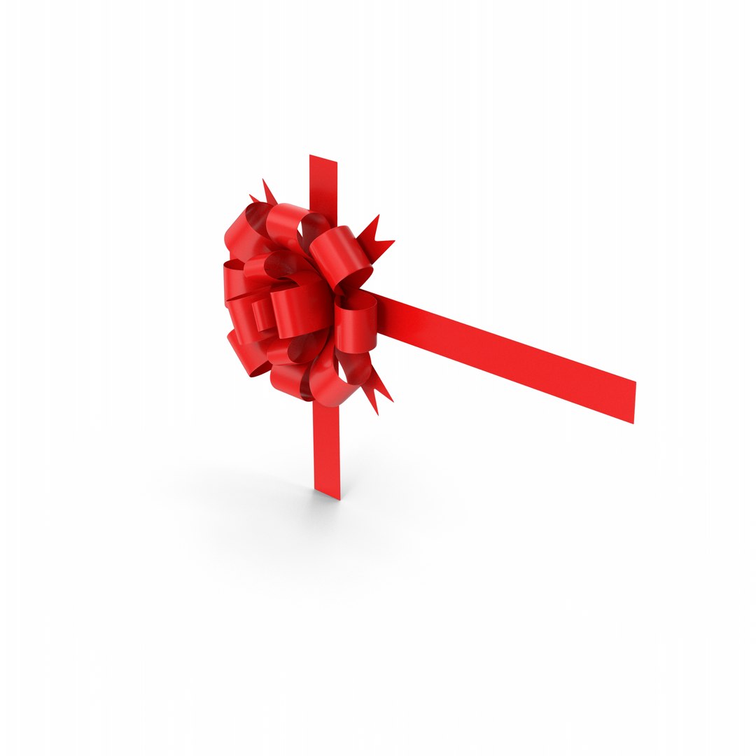 Red Gift Bow Ribbon 3D - TurboSquid 2233345