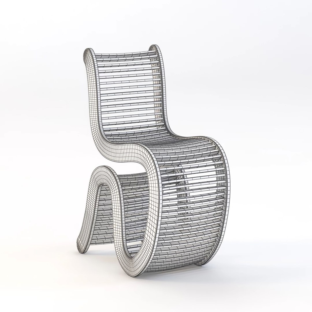 3D model Realistic Spline White Chair - TurboSquid 2007237