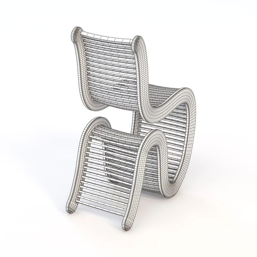 3D model Realistic Spline White Chair - TurboSquid 2007237
