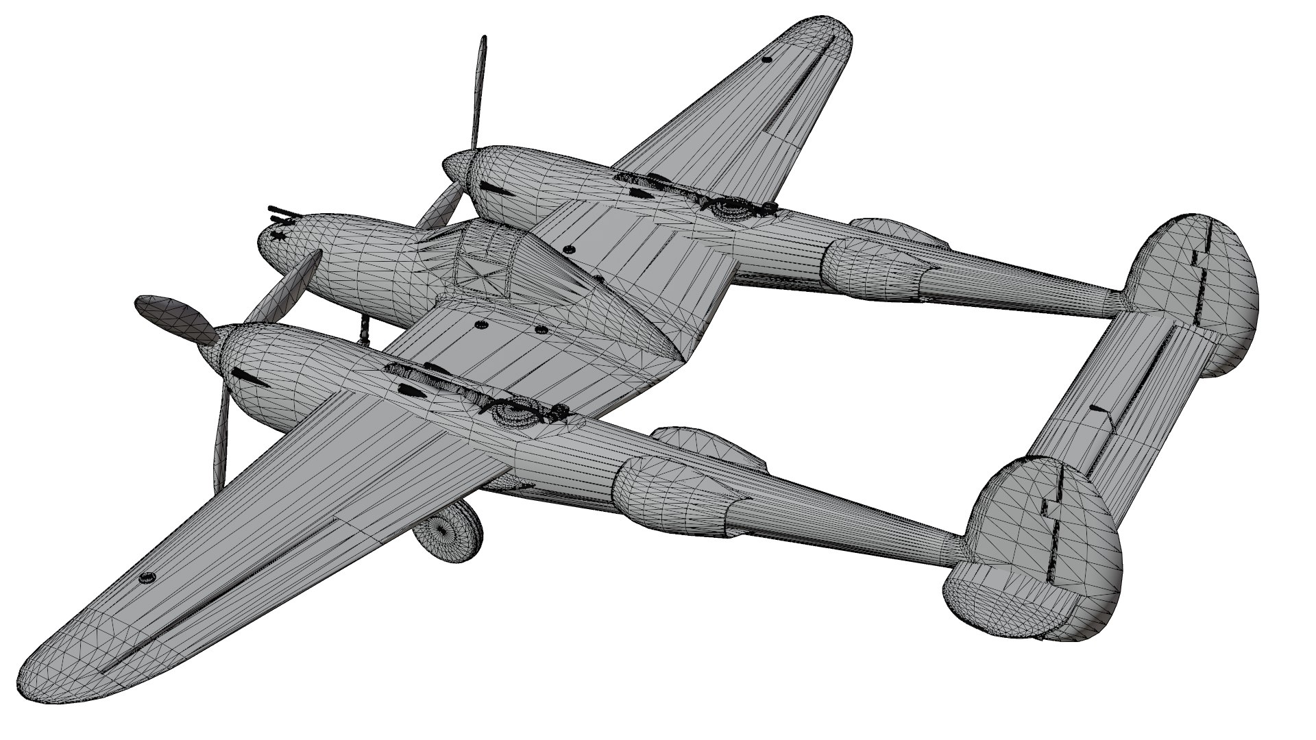 3D Lockheed P 38 Model - TurboSquid 2256223