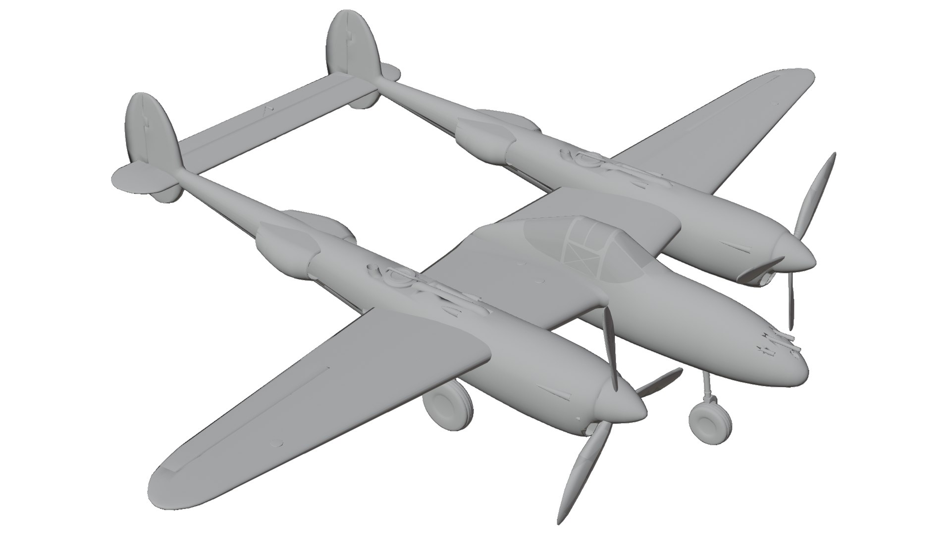 3D Lockheed P 38 Model - TurboSquid 2256223