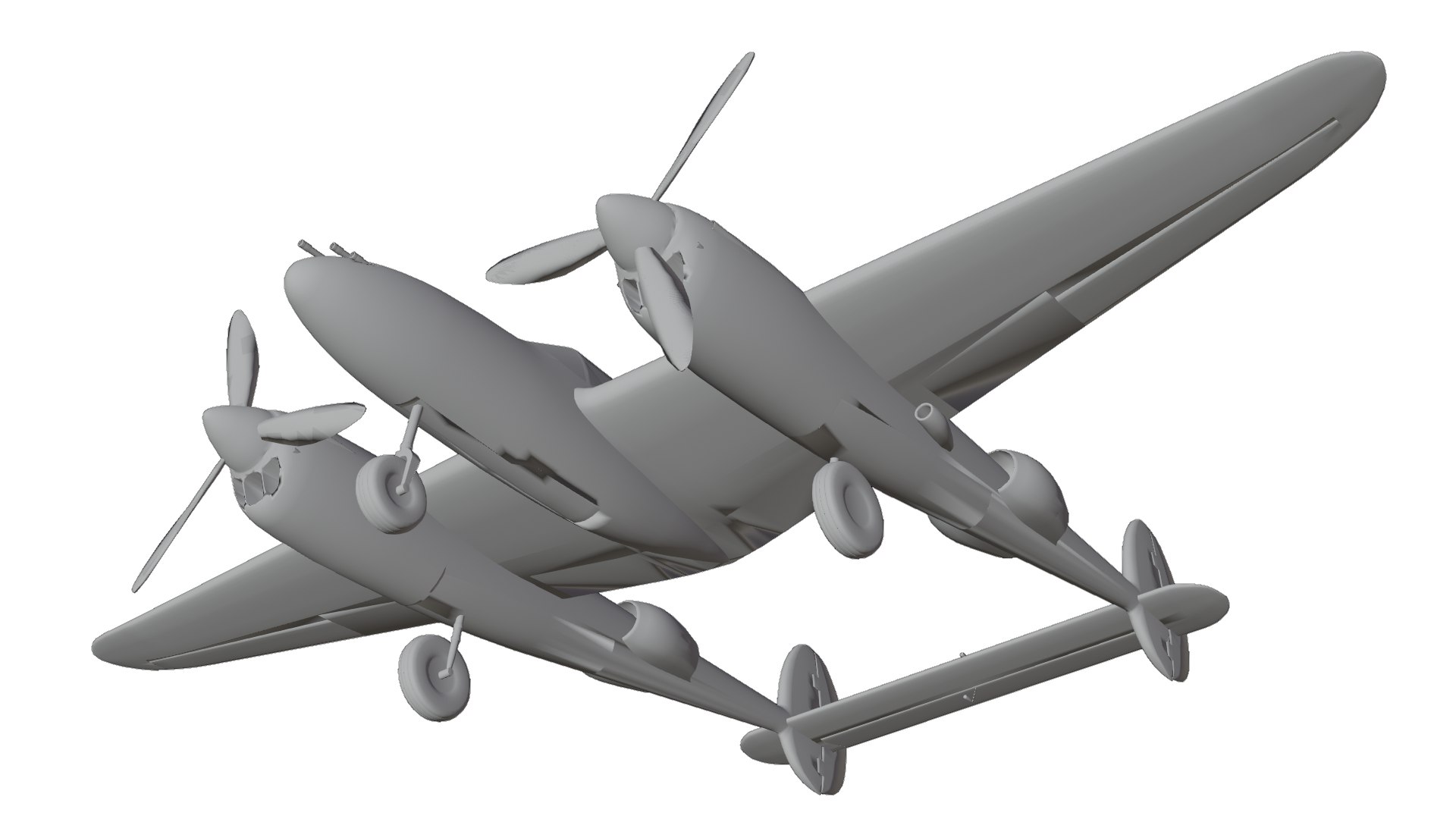 3D Lockheed P 38 Model - TurboSquid 2256223
