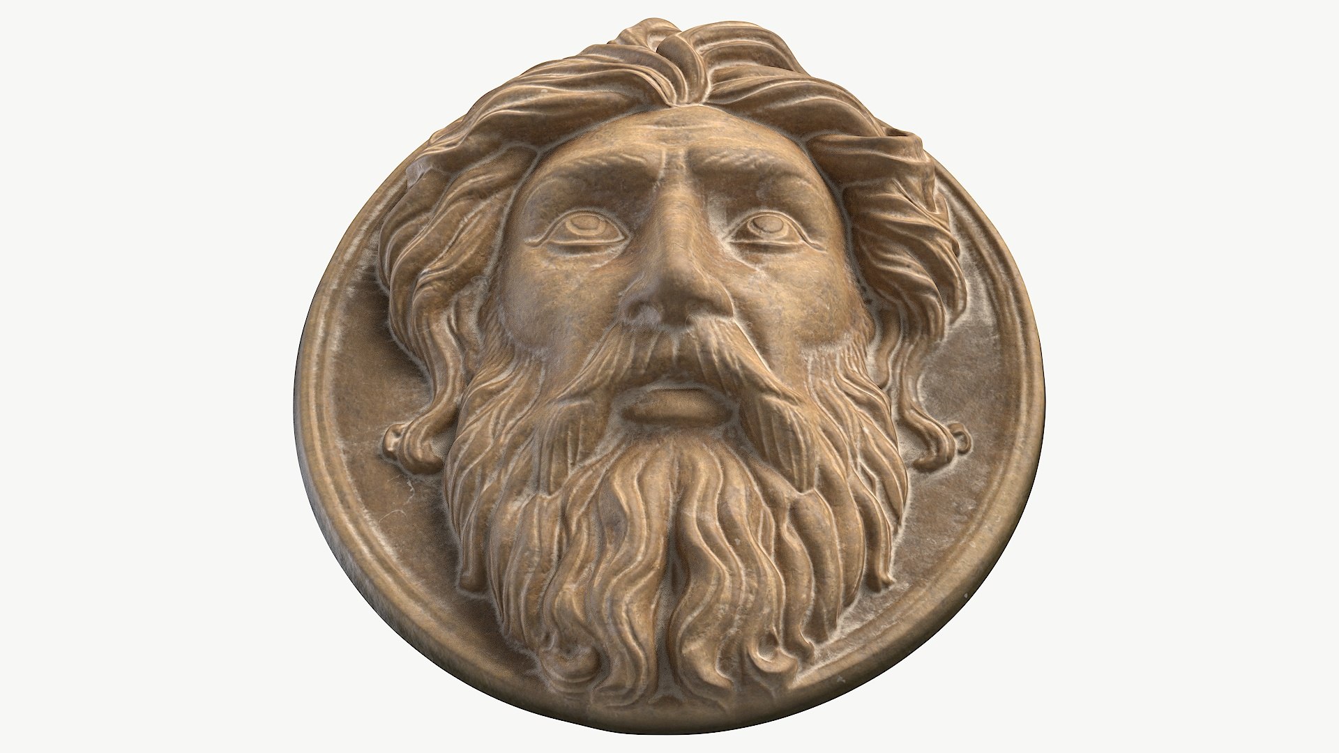 Greek God Face Relief 4 Textured 3D - TurboSquid 2300555