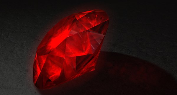 3d ruby red model