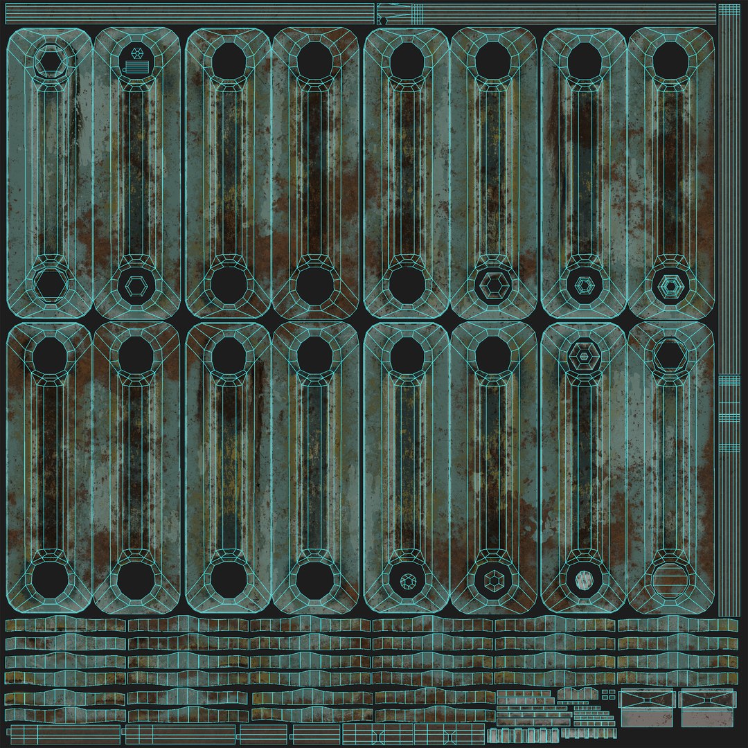 3D Radiators Rust Columns - TurboSquid 1547574