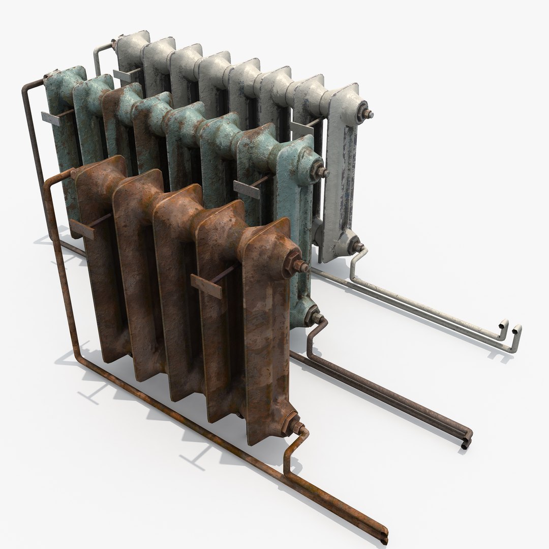 3D Radiators Rust Columns - TurboSquid 1547574