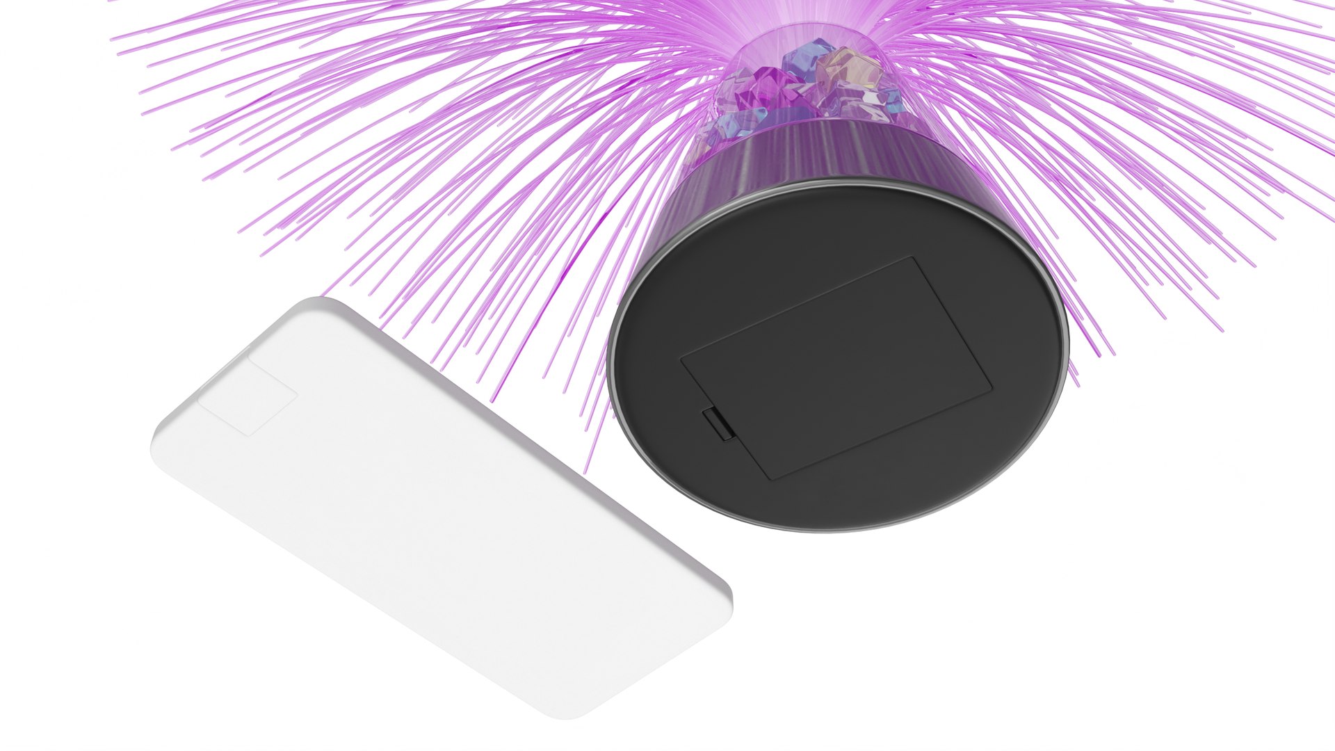 Table LED Lamp Fiber Optic With Remote Violet 3D Model - TurboSquid 2160568