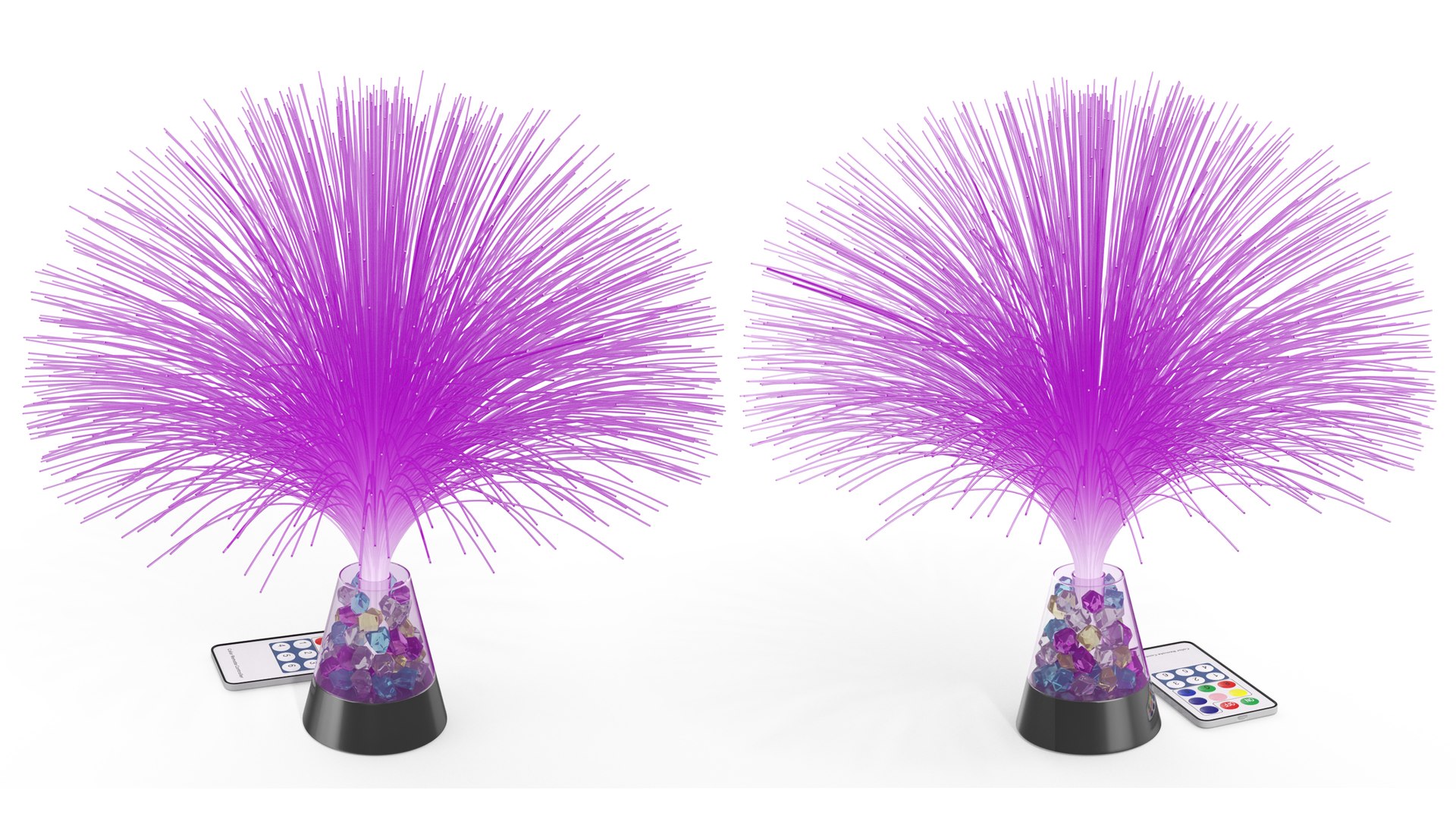 Table LED Lamp Fiber Optic With Remote Violet 3D Model - TurboSquid 2160568