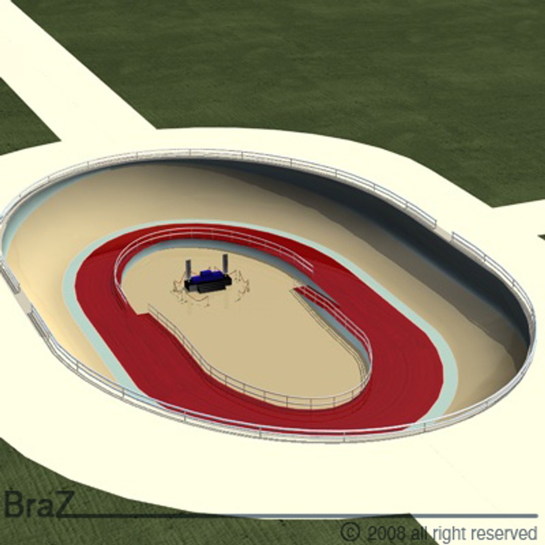 3d model velodrome bicycle racing