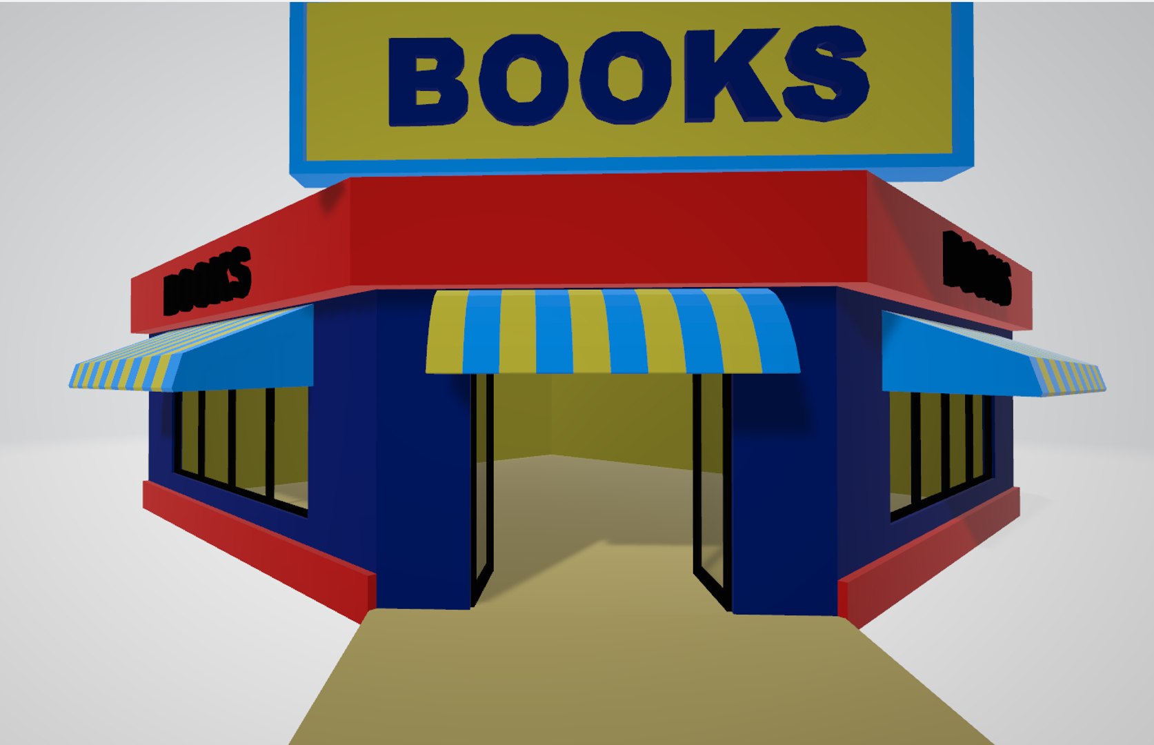 3D Bookshop - TurboSquid 1597012