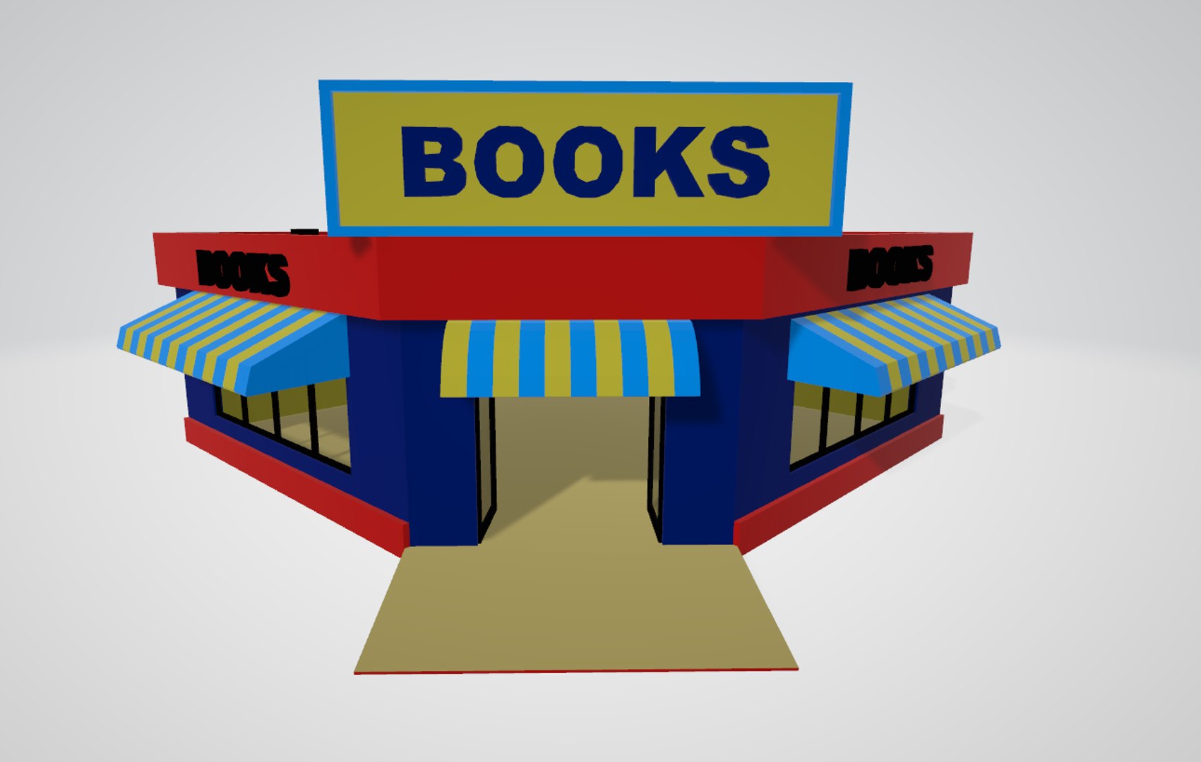 3D Bookshop - TurboSquid 1597012