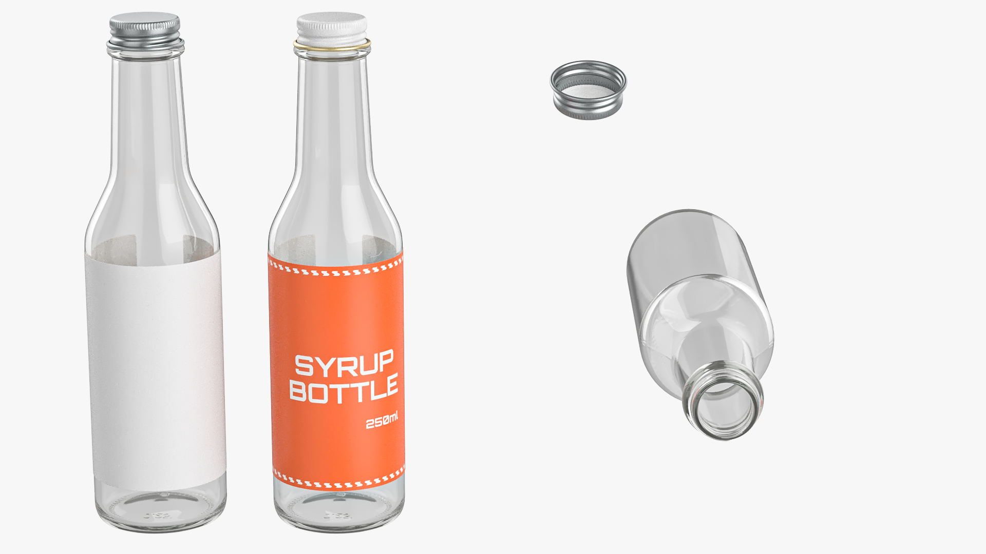 Syrup Bottle 250ml 1 3D - TurboSquid 2273056
