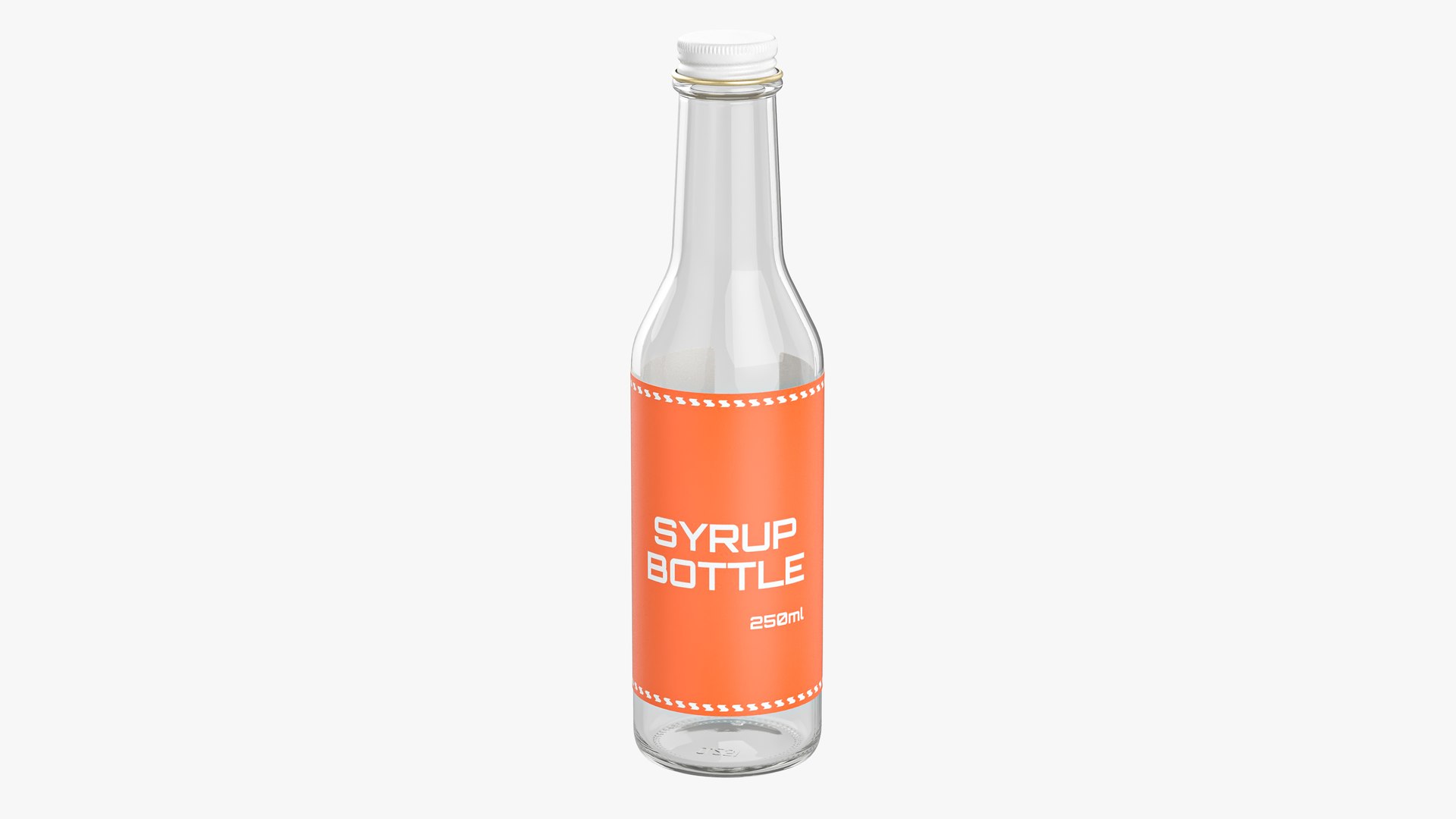 Syrup Bottle 250ml 1 3D - TurboSquid 2273056