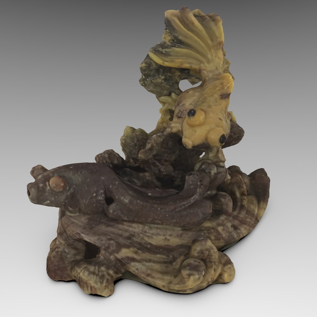 Scan Chinese Fish Statue 3d Model