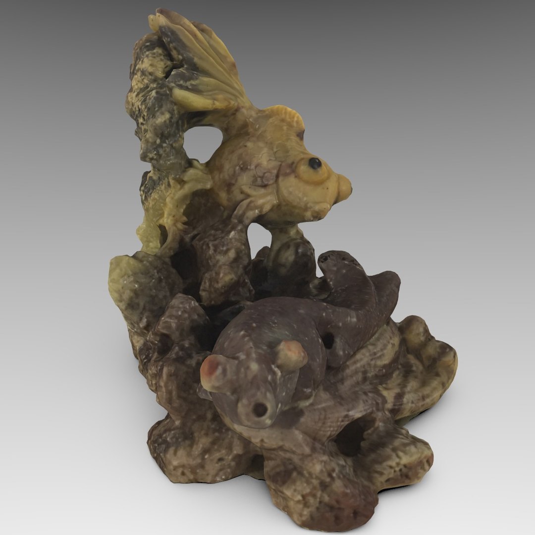 Scan Chinese Fish Statue 3d Model