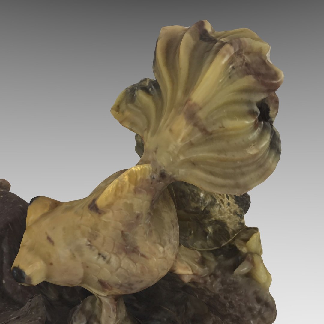 Scan Chinese Fish Statue 3d Model