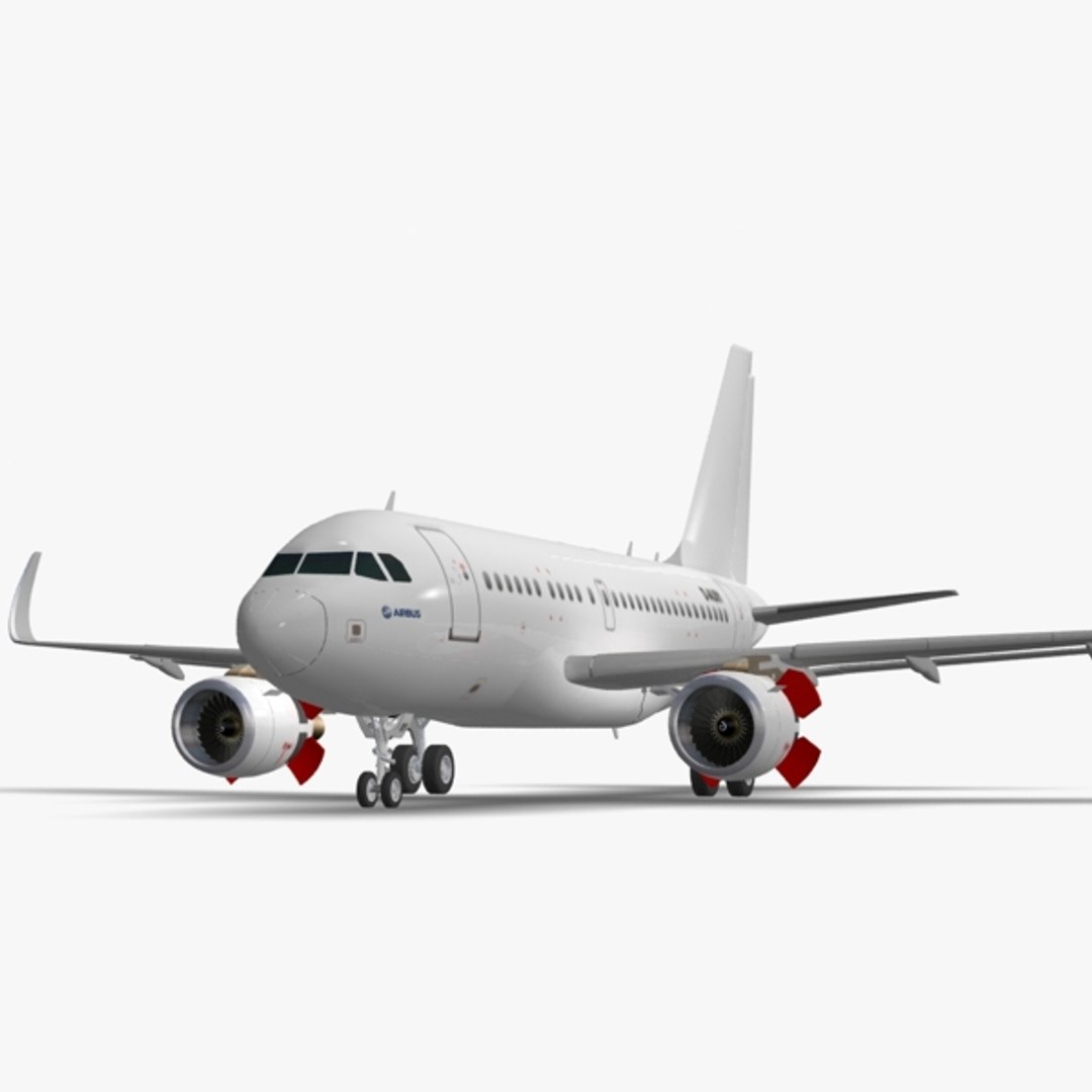 sharkleted airbus a318 - 3d obj