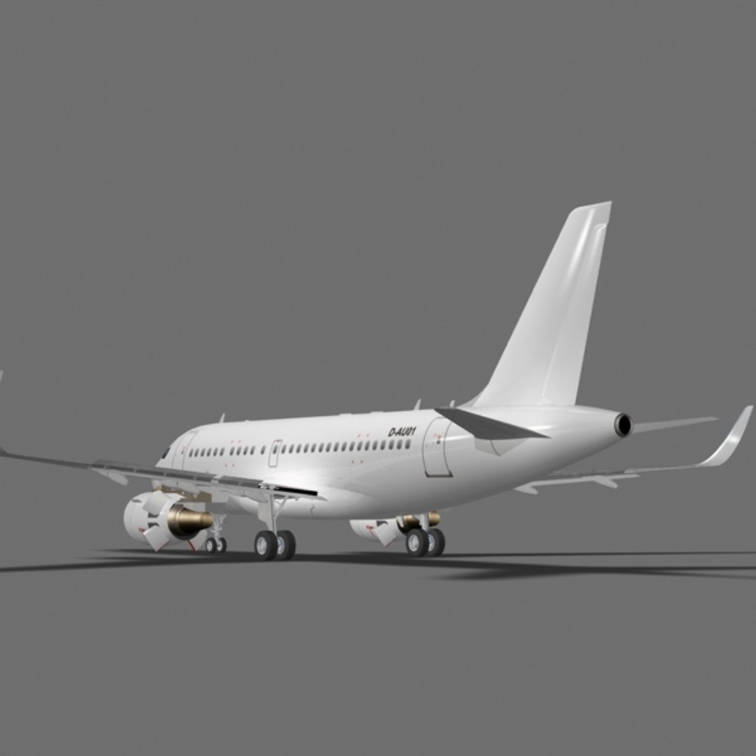 sharkleted airbus a318 - 3d obj