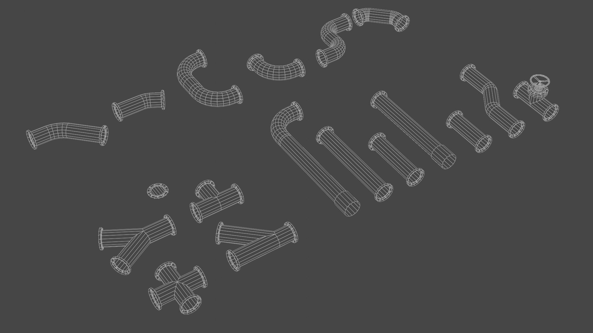 3D Modular Pipes Set Model - TurboSquid 1757067