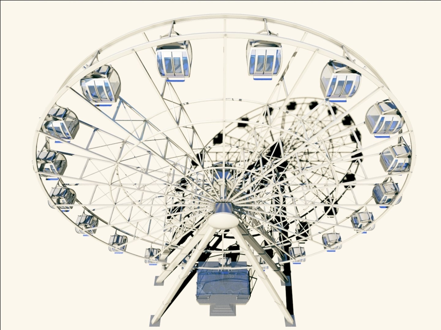 3D Ferris Wheel Modelled Model - TurboSquid 1185794