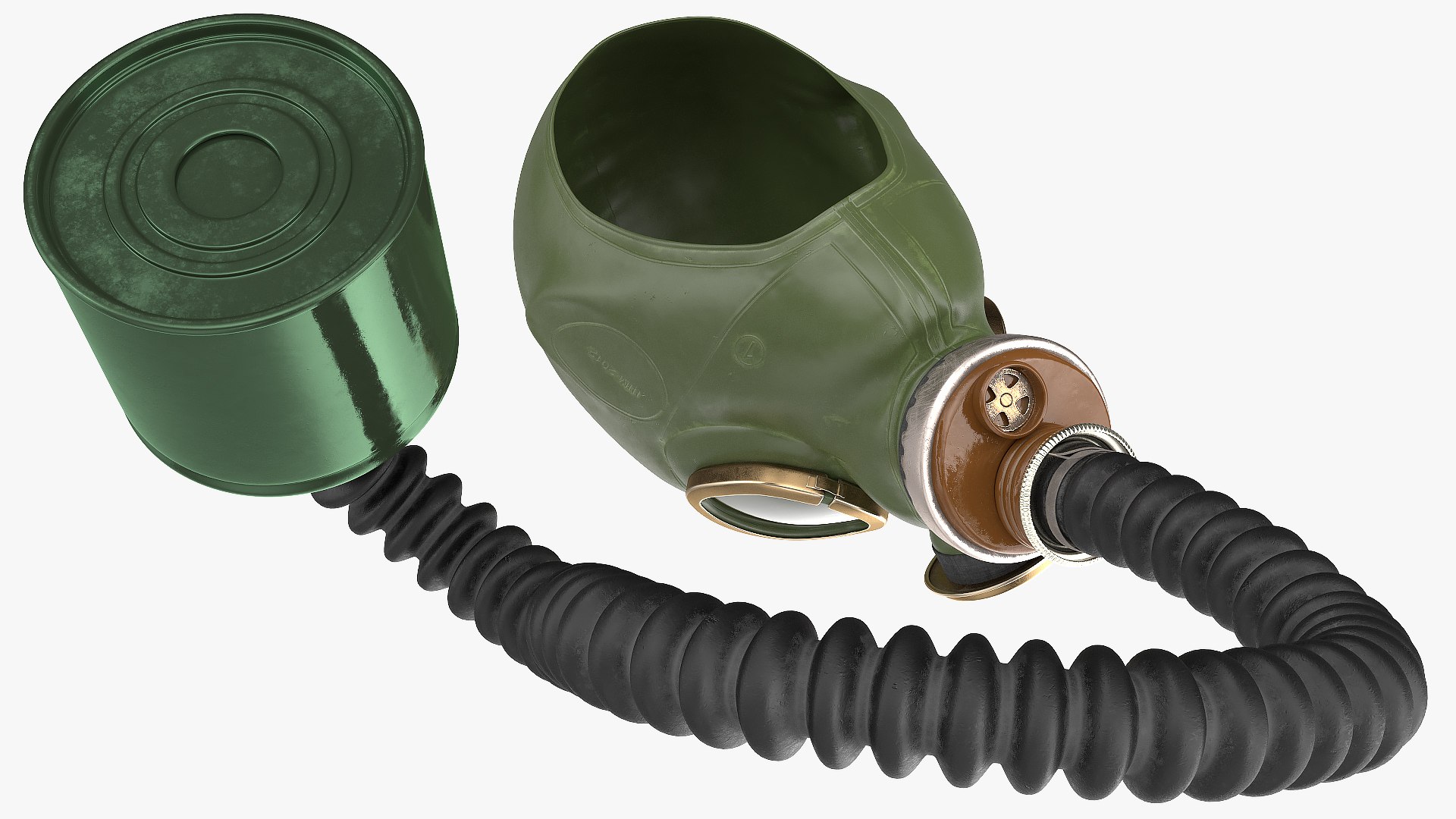 Green Gas Mask Long 3D Model - TurboSquid 1574418