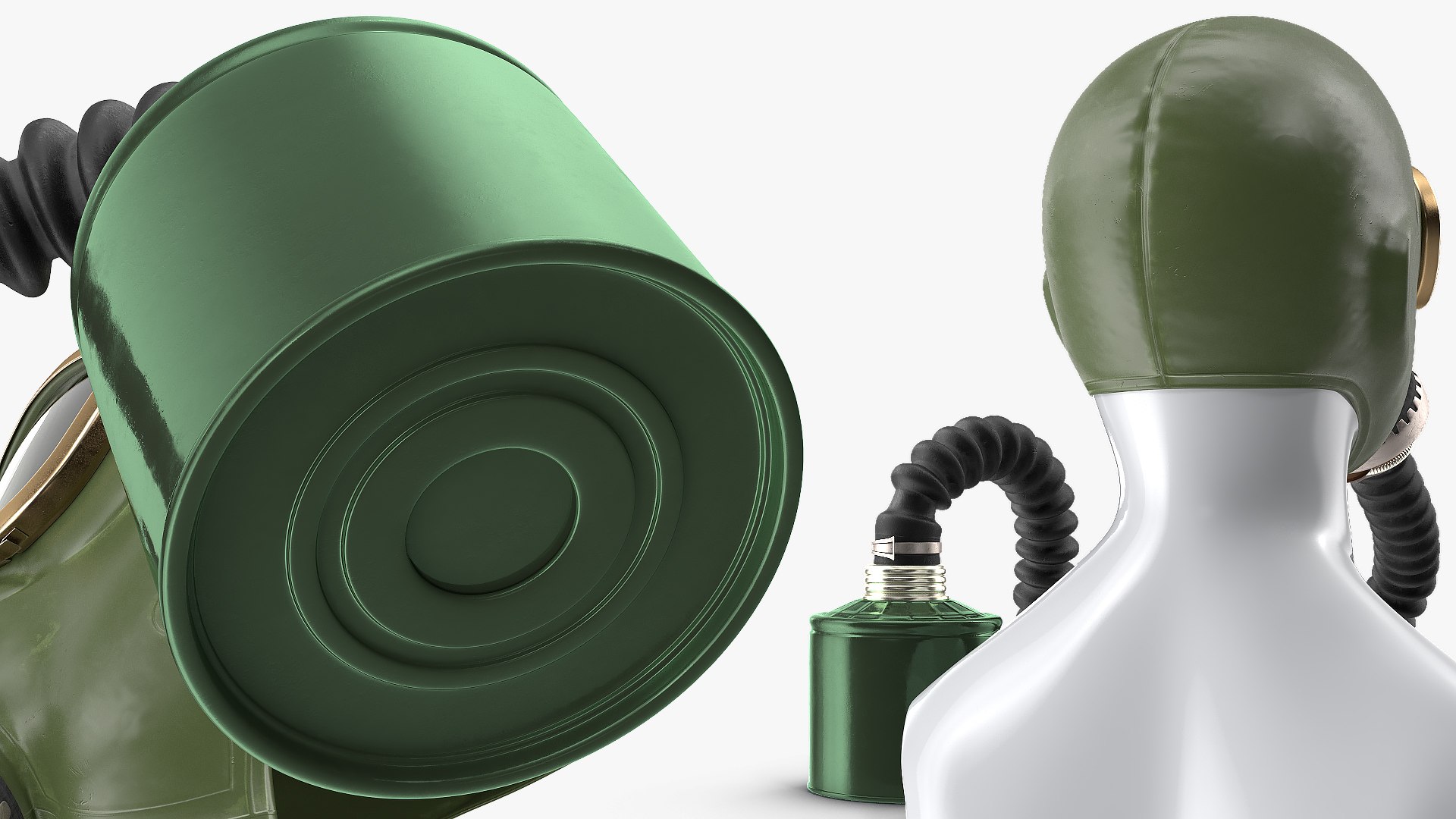 Green Gas Mask Long 3D Model - TurboSquid 1574418