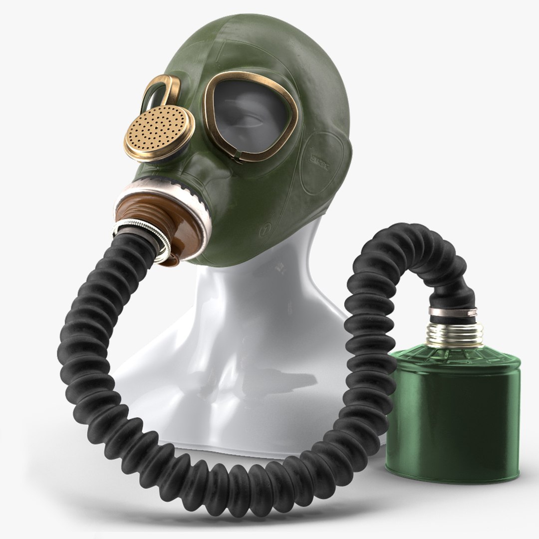 Green gas mask long 3D model - TurboSquid 1574418