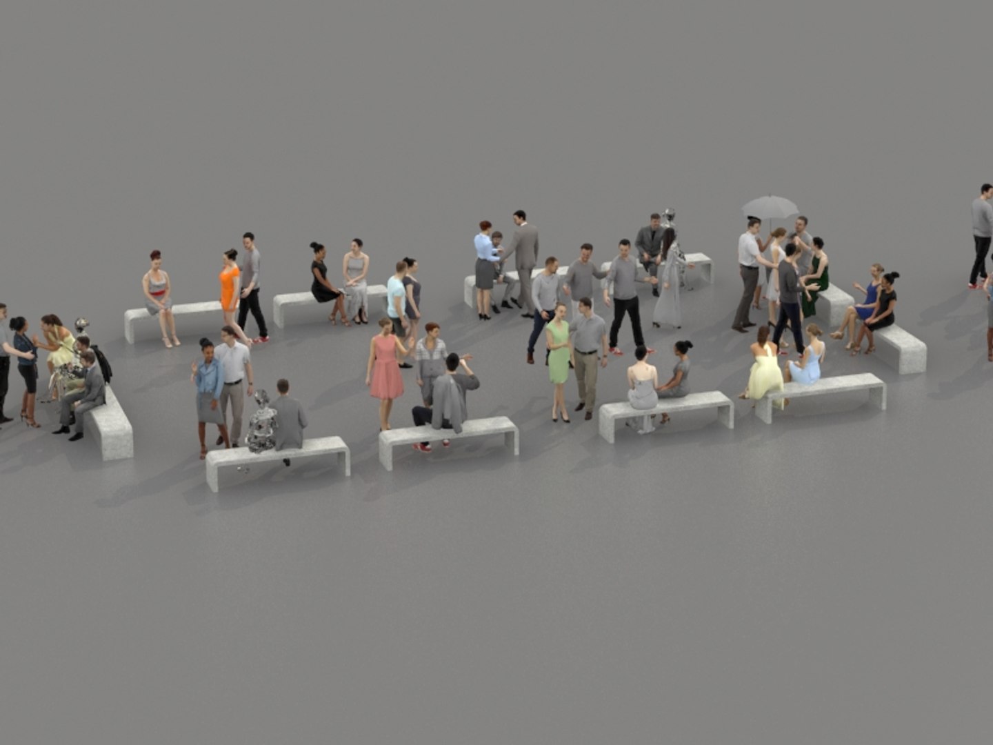 3D model ultimate speed crowds people - TurboSquid 1463426