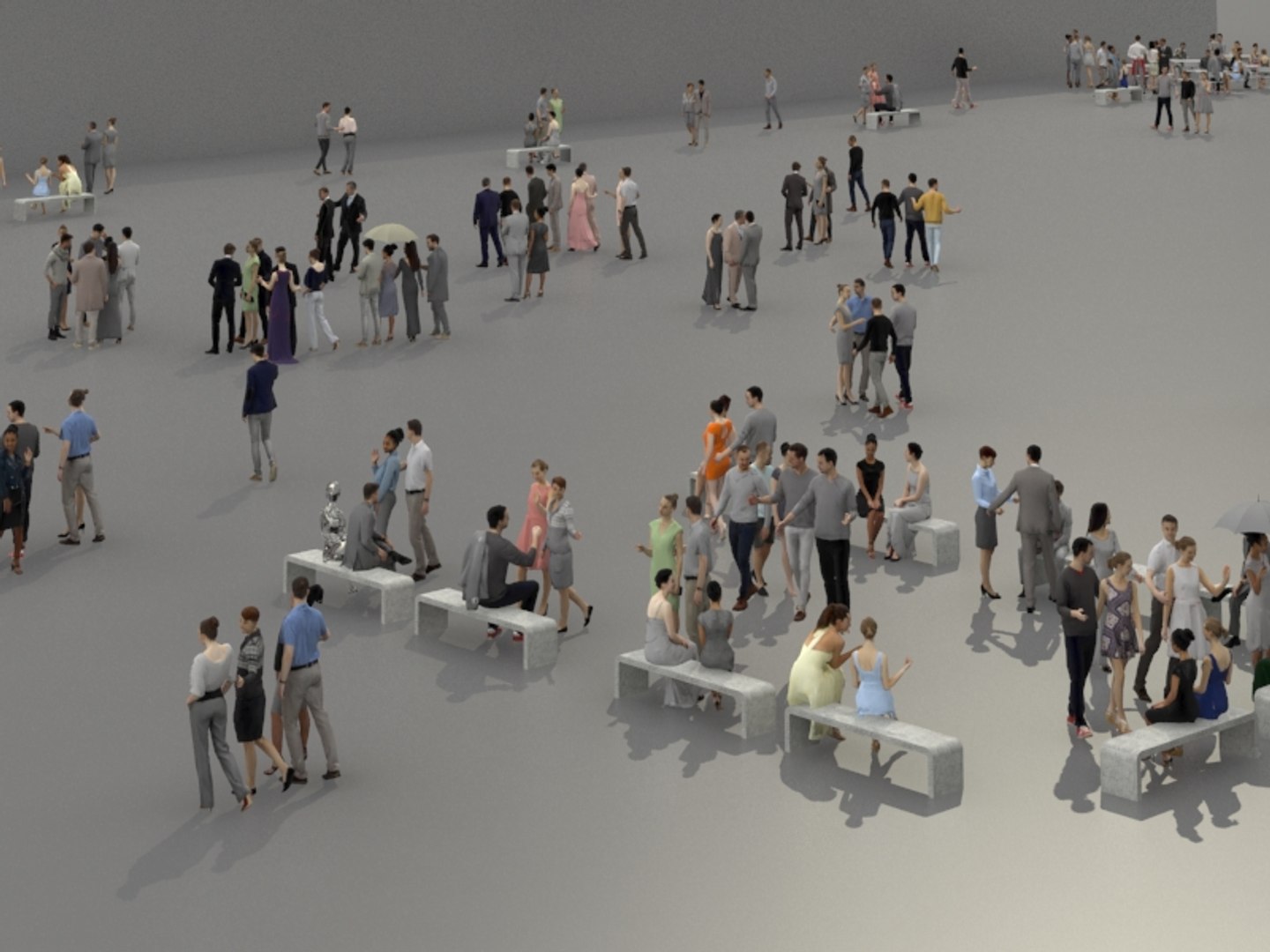 3D model ultimate speed crowds people - TurboSquid 1463426